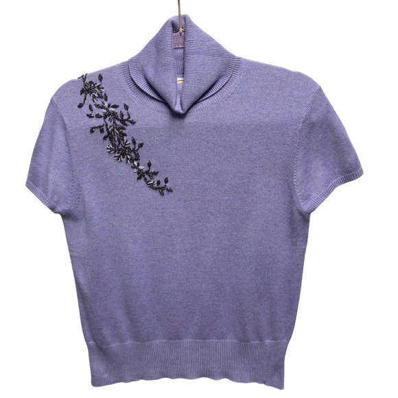 Talbots | Sweaters | Vintage Talbots Cashmere Silk Beaded Jewel Vines ...